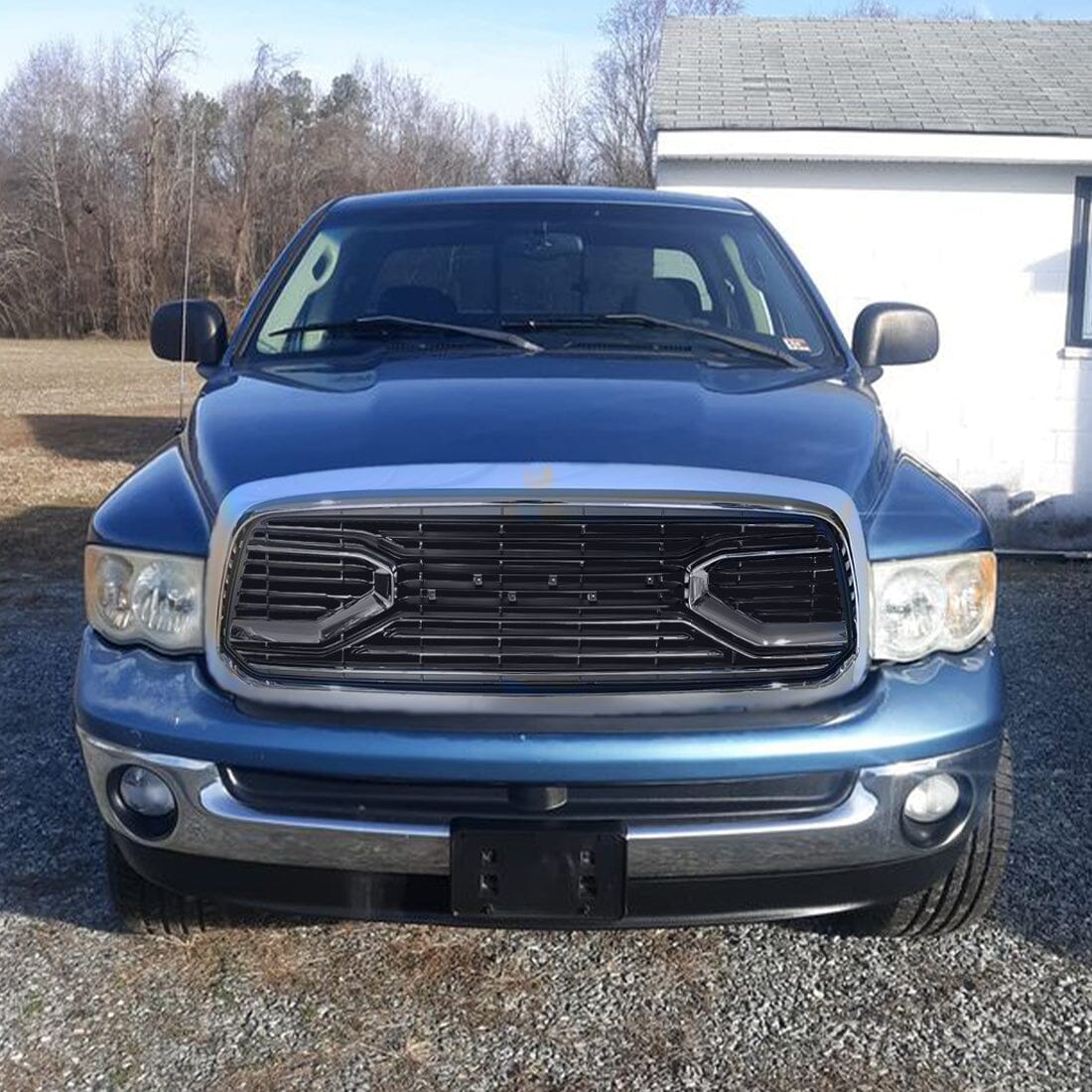 2002-2005 Dodge Ram 1500 Chrome Big Horn Style Front Grille W/Amber ...