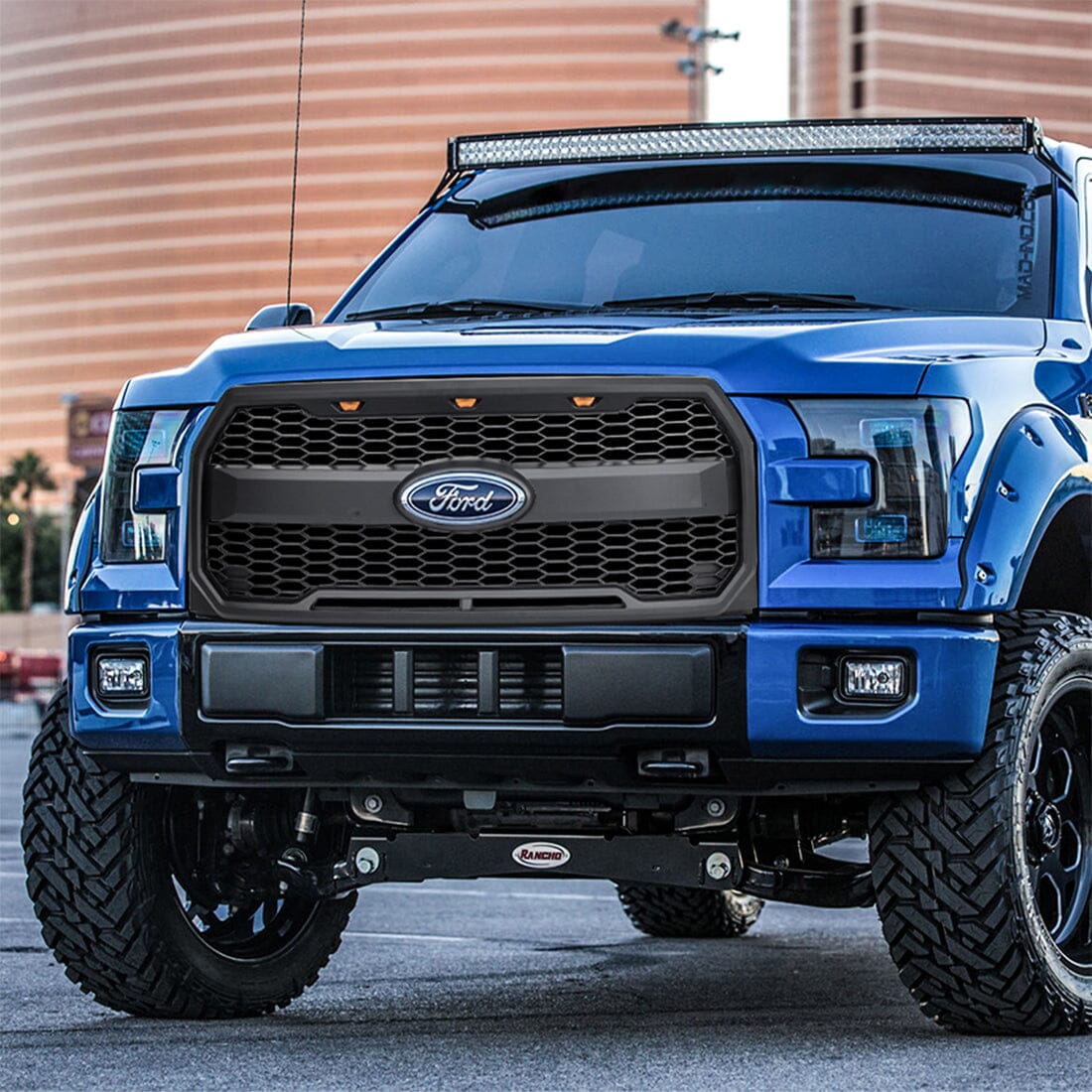 American Modified Raptor Style Mesh Grille W/Drl & Turn Signal Lights ...