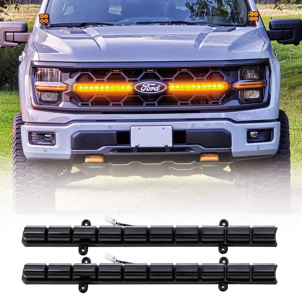 AMERICAN MODIFIED Smoked LED Amber Lights w/ Sequential Turn Signal For ...