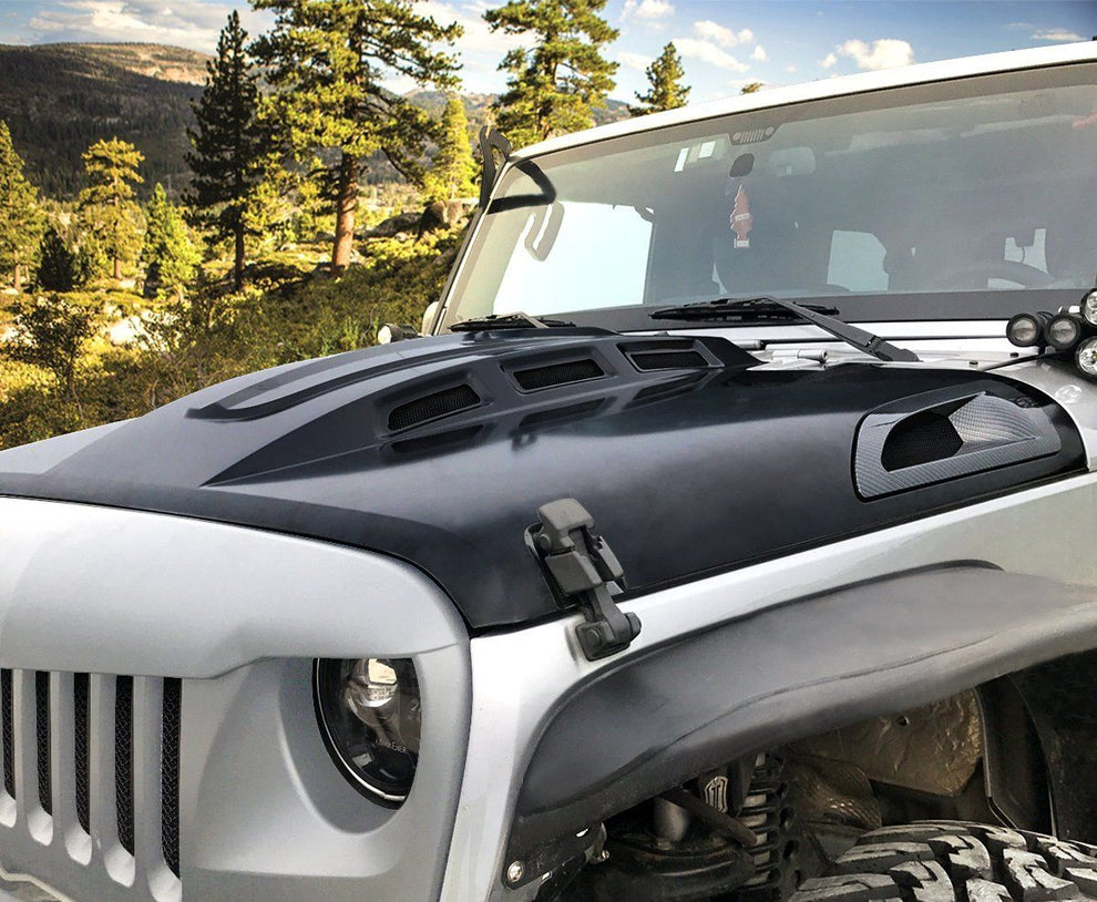 Jeep Wrangler JK Heat Dispersion Hood | AMOffRoad | Free Shipping – AM ...