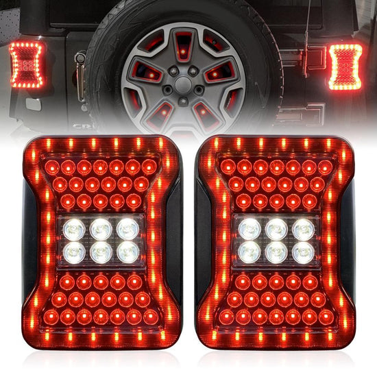 Jeep JK JKU Tail Lights Upgrade to JL Look | AMOffRoad | Free Shipping ...