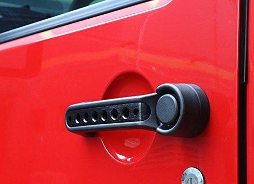Aluminum Door Grab Handle Inserts Cover for 11-18 Jeep Wrangler JK/ JK ...