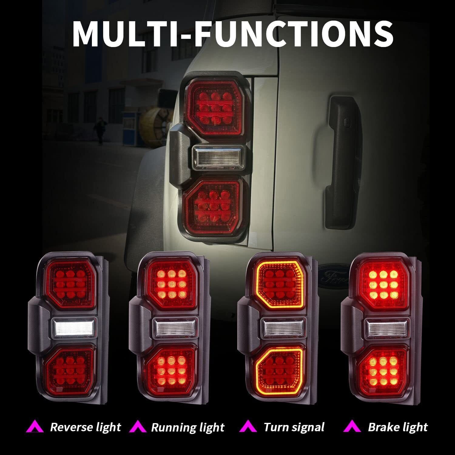 Raptor Style LED Tail Lights w/Starting Animation For 2021-2023 Ford ...